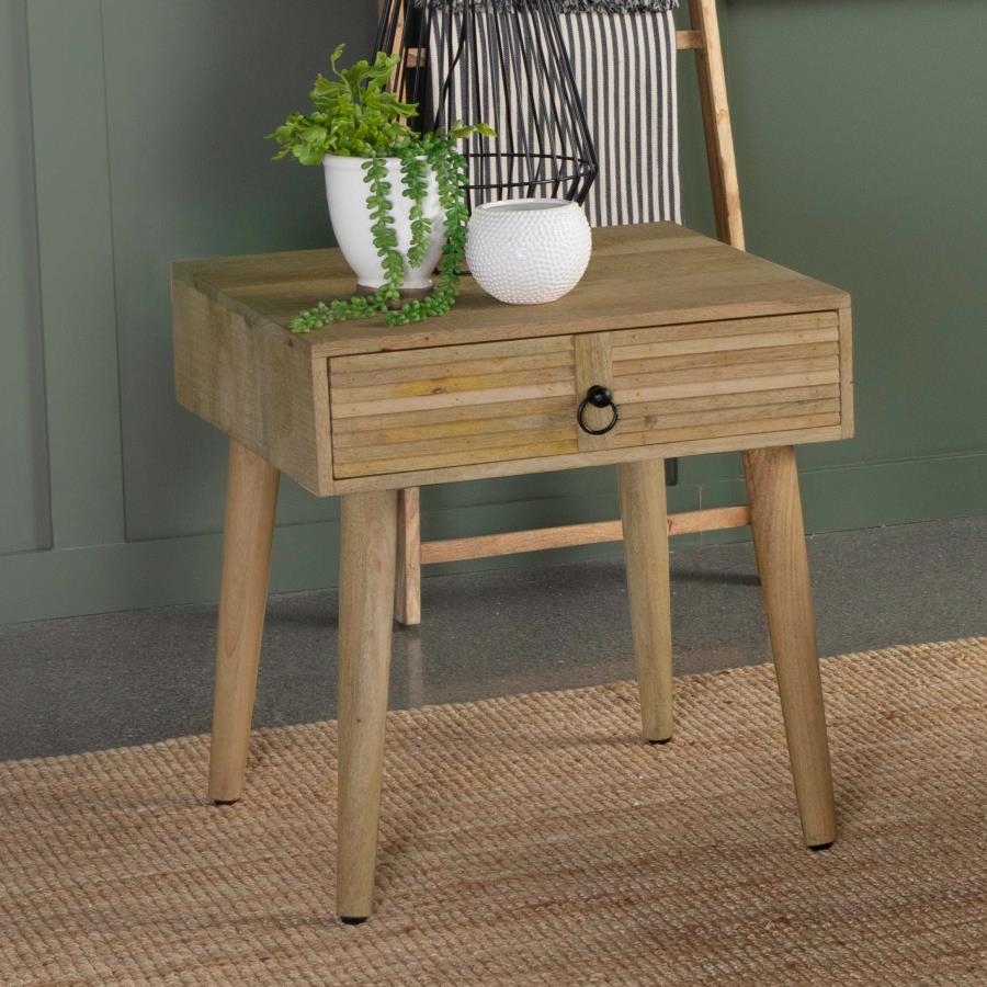 Square 1-drawer End Table Natural
